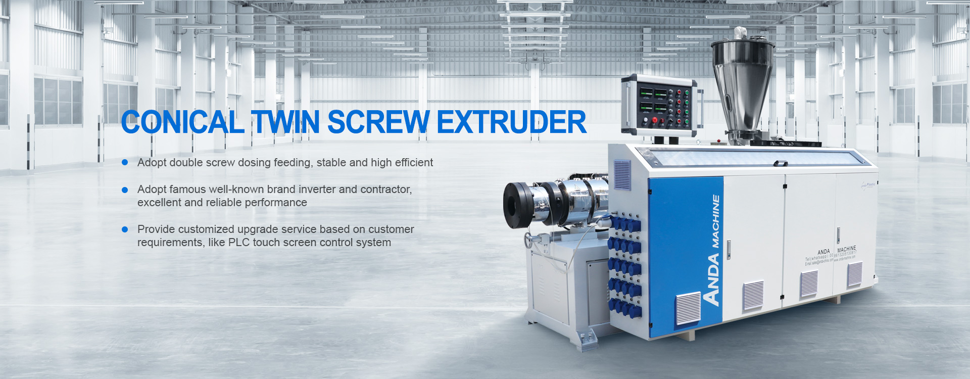 Plastic Extruder, PVC Pipe Making Machine, WPC Machine- Anda Machinery